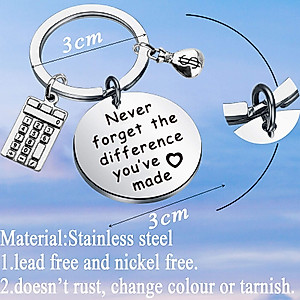 MYOSPARK Accountant CPA Keychain Never Forget The Difference You've Made Accounting Jewelry (difference accountant kc)