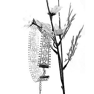 Manfnee 8PCS Choker Necklace Set Lace Henna Choker Gothic Retro Bride Stetch Womens Jewelry Gift