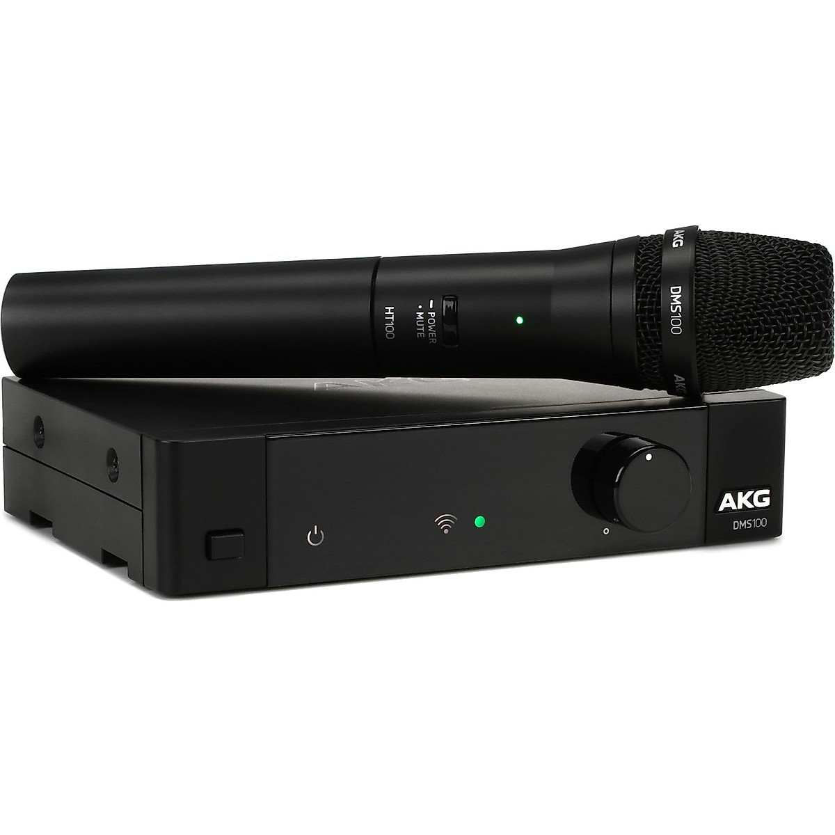 AKG Pro Audio DMS100 Digital Wireless Microphone System with SR100 Stationary Receiver and HT100 Handheld Microphone