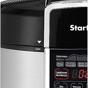 Starfrit 024600-002-0000 8-Liter Electric Pressure Cooker, Black/Silver, 11.7" x 12" x 12"
