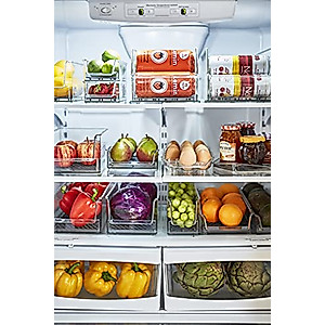 Spectrum Diversified Hexa in-Fridge Small Refrigerator Bin for Storage and Organization of Fruit Vegetables Produce and More, 15 x 4 x 2.25, Clear Frost