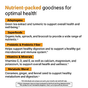 ACTIVATEDYOU Morning Complete Daily Wellness Greens Superfood Drink Mix for Gut Health w/Prebiotics, Probiotics, Antioxidants, Green Superfoods, 10 Billion CFUs, 30 Servings (Citrus)