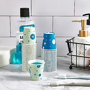 TV TOPVALUE 600 Pack 3 oz Disposable Paper Cups, Paper Bathroom Cups, Small Mouthwash Cups, Espresso Cups, Snack Cups for Party Picnic Travel and Events