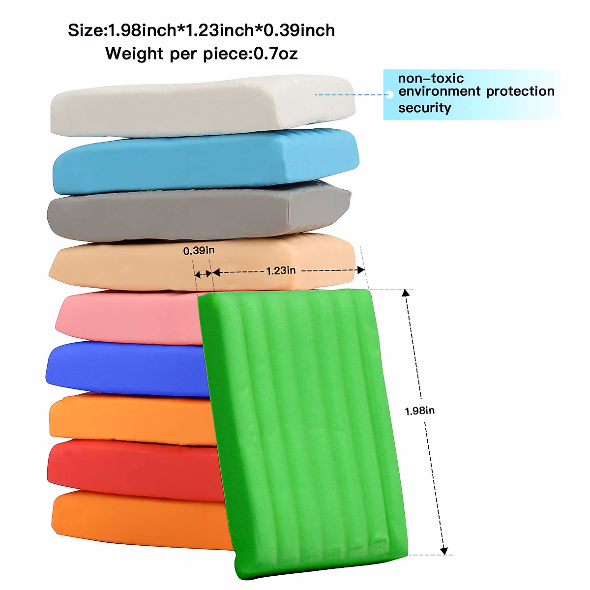 Polymer Clay 50 Colors, Modeling Clay for Kids DIY Starter Kits, Oven Baked Model Clay, Non-Toxic, Non-Sticky,with Sculpting Tools, Ideal Gift for Children and Artists (50 Colors A)