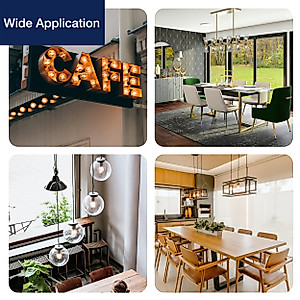 FLSNT G16.5 Dimmable LED Candelabra Bulbs 60W Equivalent, LED E12 Chandelier Light Bulbs, 550LM, CRI90, 5.5W, AC 120V, 6 Pack, 2700K Soft White