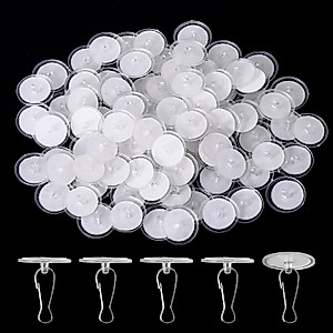 80 Sets Removable Transparent Wall Hanger Self-Adhesive Ceiling Hooks for Hanging Sticky Ceiling Hooks Damage-Free No-Drill Ceiling Discs for Birthday Party Wedding Festivals Christmas Decor
