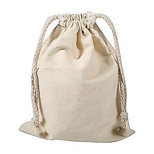 Large Laundry Bag, 8.7" X 11" Household Plain Organic Cotton Storage Bag Travel Bag Drawstring Storage Laundry Sack Biodegradable Eco-friendly Bags Stuff Bag for Travel Home Use(22 * 28cm)