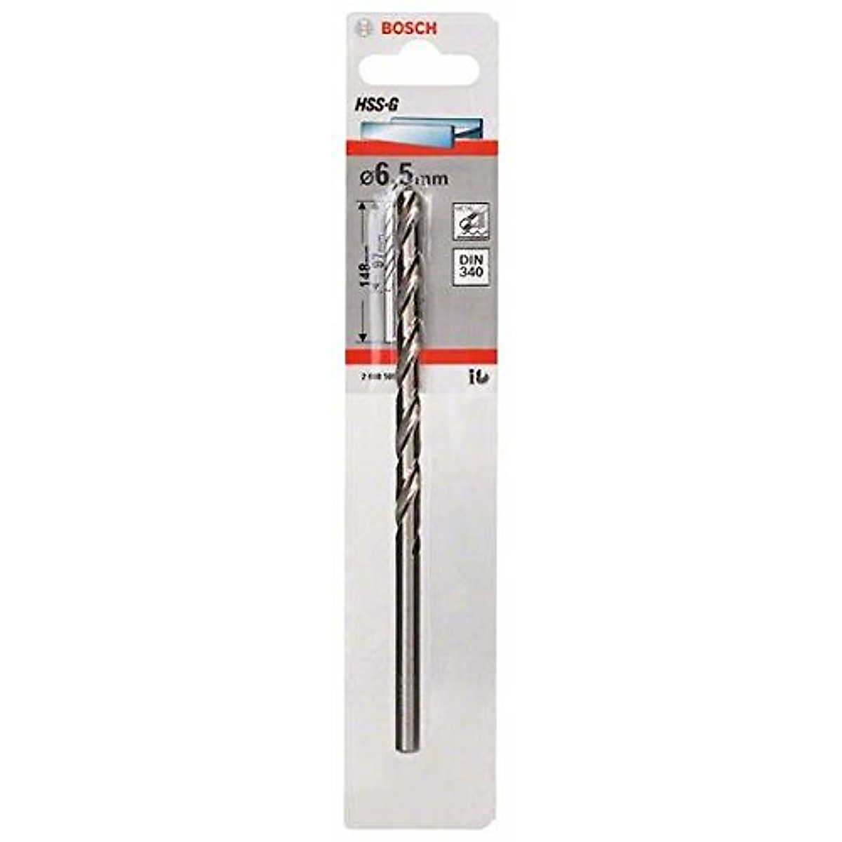 Bosch 2608595686 Metal Drill Bit Hss-G Din 340 6, 5x9mm