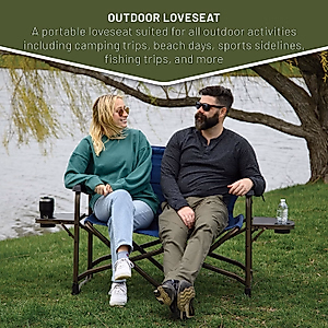 TIMBER RIDGE Director Chair, 16.54" x 37.8" x 35.04", Blue