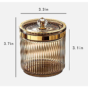 RockTrend Plastic Cotton Swab Ball Box Pad Holder Floss Organizer Box Clear Container Dispenser-Green