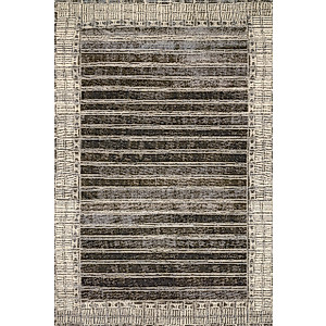 Loloi Mika Charcoal/Ivory 7'-10" x 11'-2" Area Rug