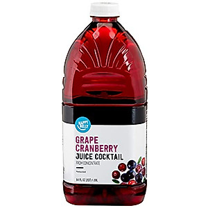 Amazon Brand - Happy Belly Grape Cranberry Juice Cocktail, 64 Fl Oz Bottle