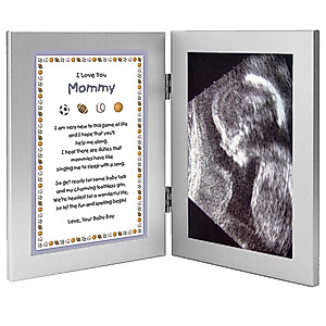 New Mom Gift from Son, Mommy Poem From Baby Boy for Birthday or Mother's Day, Add 4x6 Inch Photo to Double Frame