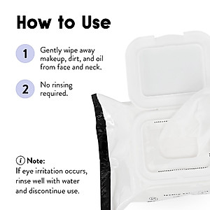 Cleen Beauty Coconut Water Hibiscus Face Wipes l Hydrating Facial Cleansing Makeup Remover l Biodegradable Face Wash Cloth l 2 Pack