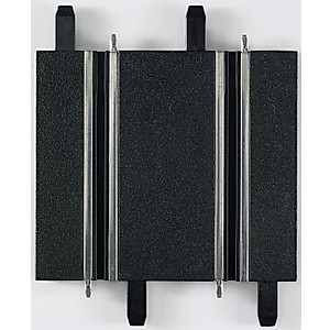 Carrera 20061658 61658 Straight Track (6 Pack) Section Add On Track Parts for Go!!! & Digital 143 Slot Car Racing Sets, Black