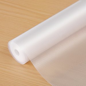 wohomuke Shelf Liners 19 inch x 20 ft Shelf Liners for Kitchen cabinets nonstick Shelf Lining Drawer Mats EVA Protector for Cupboard (Clear Ribbed,19 inch x 20 ft)