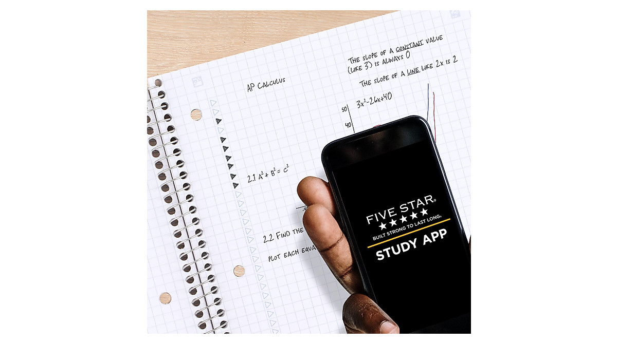 Five Star 1-Subject Graph Notebook | Lasts All Year