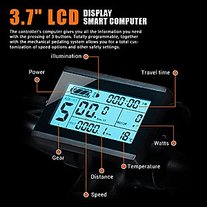 Cyrusher Kuattro Step-Through Ebike 750W BAFANG Motor 52V 17Ah Battery 26" x 4.0" Fat Tire Electric Bike for Adults Shimano 7-Speed Front Fork Suspension 3.7'' LCD Display (Kuattro 17Ah White)