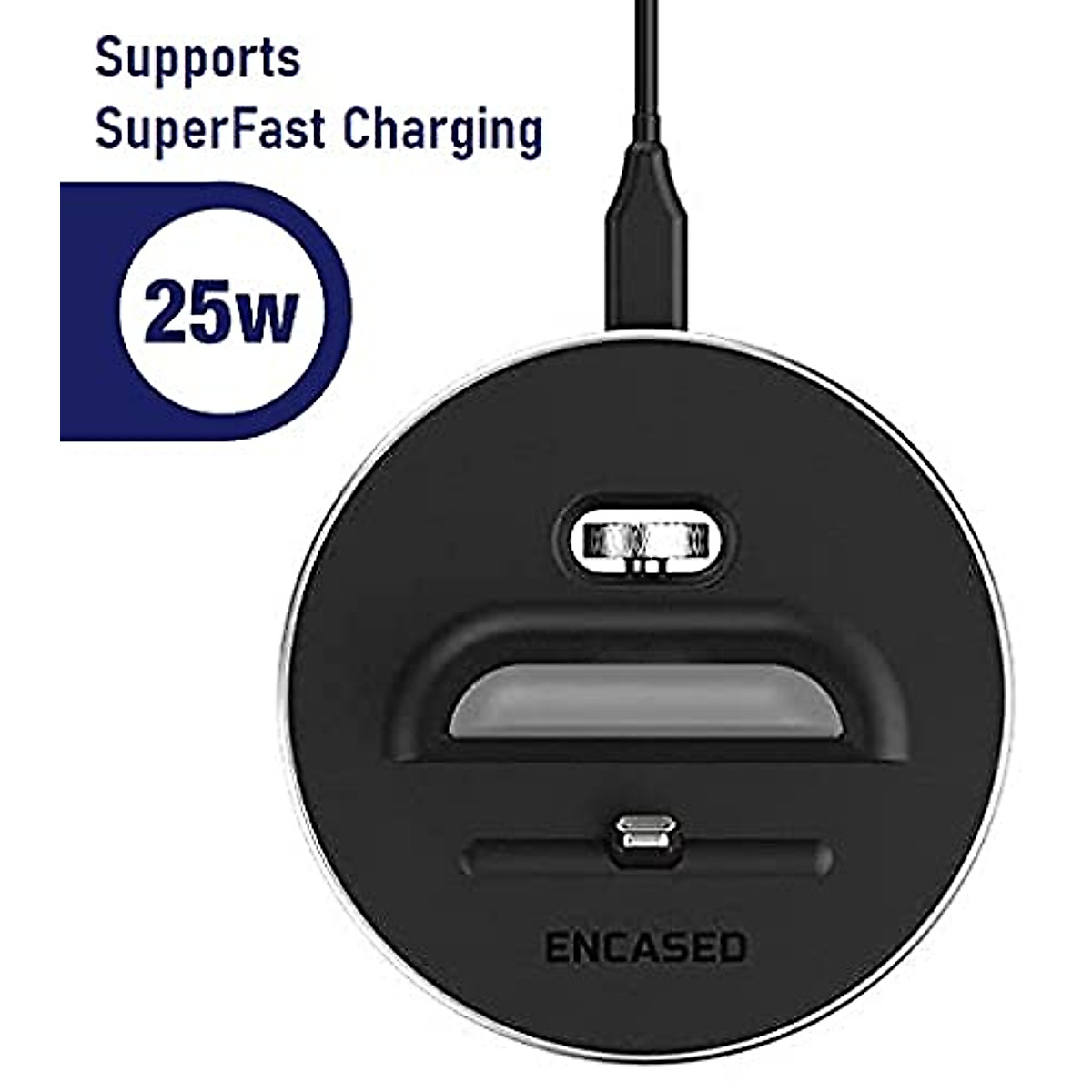 USB-C Charging Stand, Encased Adjustable Type-C Dock Charger for Galaxy S23/S22/S21/Plus/Ultra, Note 20/10 Desktop Dock Station (Supports 25W Super-Fast Charging, Wall Adapter Sold Separately)