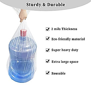 Extra Large Clear Plastic Storage Bags,5Pieces 40x60 Inches Big Giant Jumbo Huge Plastic Storage Bags for Luggage, Suitcase,Furniture,5 Ribbons Included