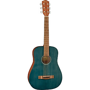 Fender FA-15 3/4-Scale Kids Steel String Acoustic Guitar - Blue Learn-to-Play Bundle with Gig Bag, Strap, Picks, Fender Play Online Lessons, and Austin Bazaar Instructional DVD