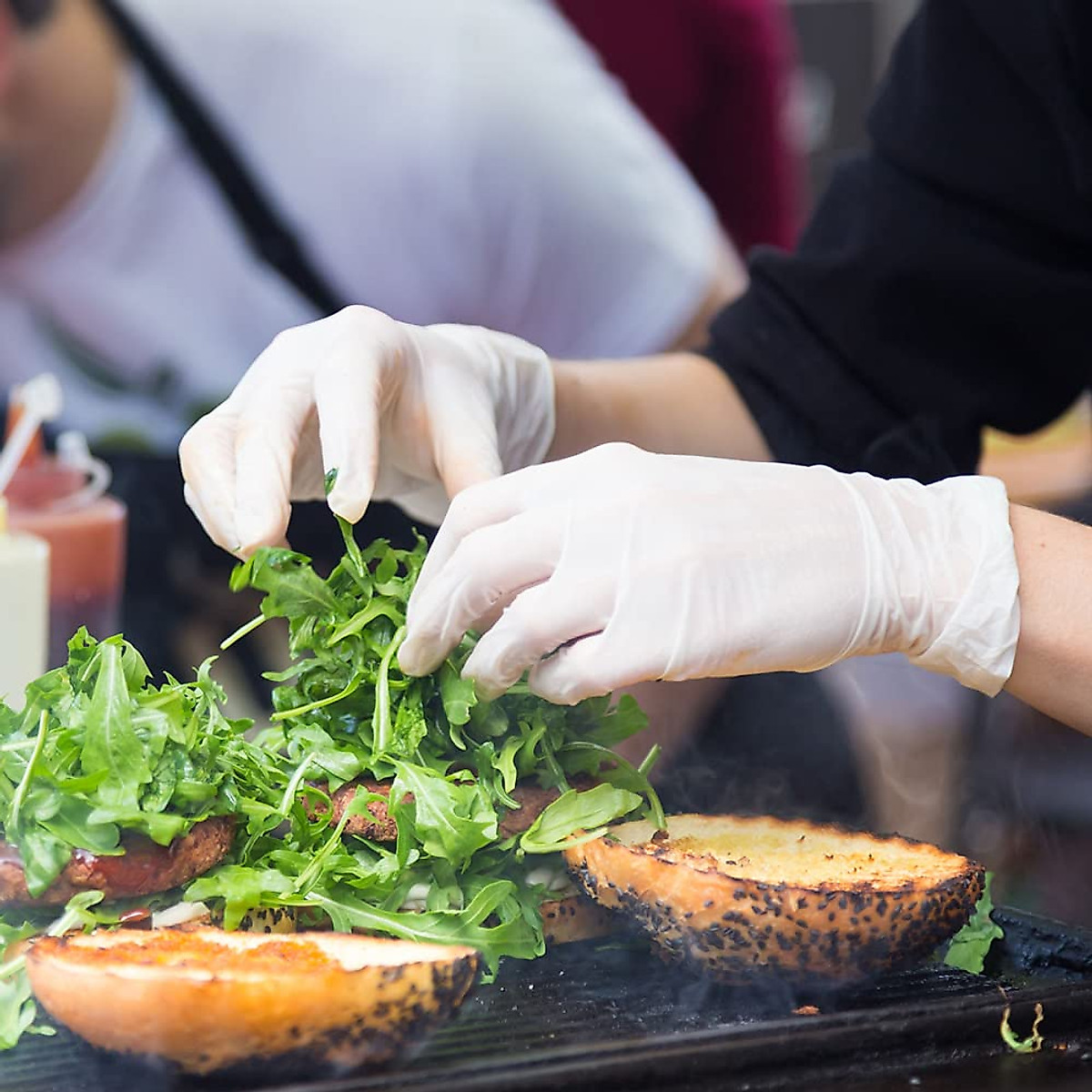 TRONEX 1000 Pcs XS - XL Natural Rubber Latex Disposable Gloves Powder-Free Textured Food Safe White XL - XS Latex Gloves