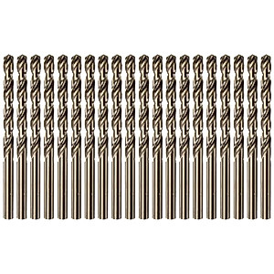 uxcell 20pcs Cobalt Drill Bit 6.3mm Drilling Dia M35 Twist Drills Hex Shank Bits for Steel, Aluminum, Copper, Soft Alloy Steel, Wood, Plastic