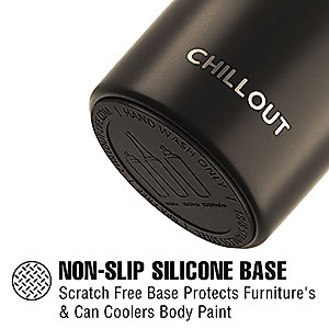 CHILLOUT LIFE Skinny Can Cooler for 12oz Standard or Tall Slim Cans & Beer Bottles | 4 in 1 Stainless Steel Insulated 12 oz Universal Can Cooler, Fits Most Car Cup Holders - Purple Green