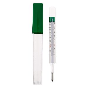 Geratherm Glass Oral Thermometer, Mercury Free, Oval Shape Fahrenheit/Celsius, Item Number 20010-100 | 1 Count