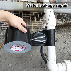 JIALAI HOME 4 Inches Duct Tape Black, Industrial Grade 4 inches x 55 Yards (164 ft), 9 Mil Heavy-Duty, Waterproof, Flexible, No Residue, UV Resistant for Crafts & Home Improvement