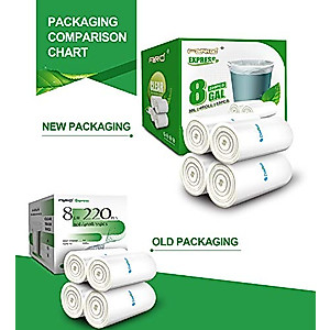 Clear Medium Garbage Bags 8 Gallon Trash Bags FORID Wastebasket Bin Liners 220 Count Plastic Trash Bags for Bathroom Bedroom Office Trash Can 30 Liter