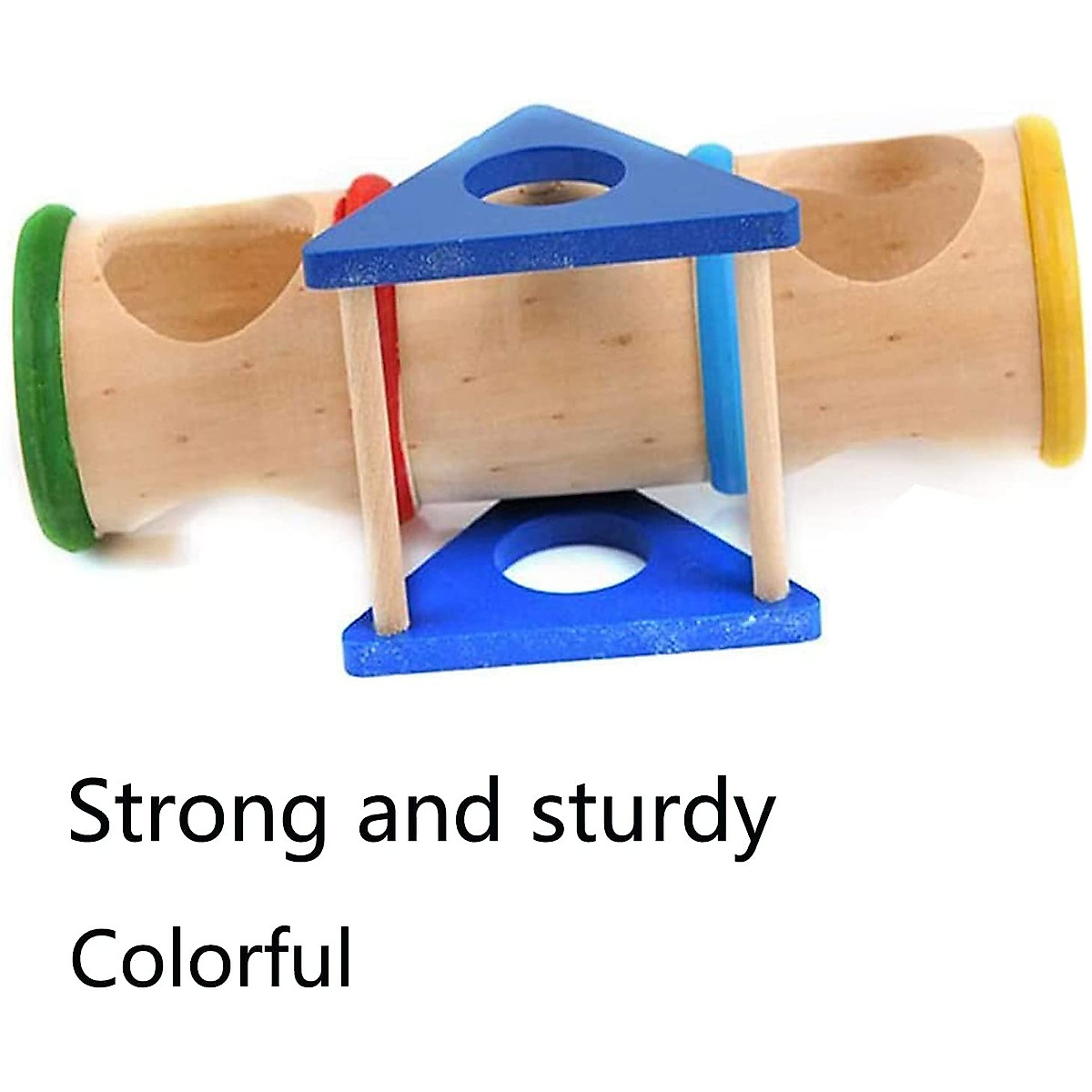 Litewoo Wood Seesaw Tunnel Toy for Dwarf Hamster Gerbil Rat Mouse Small Animal House Cage House Toy