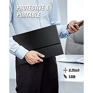 InnoView Portable Monitor, 15.6 Inch FHD 1080P HDMI USB C Second External Monitor for Laptop, Desktop, MacBook, Phones, Tablet, PS5/4, Xbox, Switch, Built-in Speaker with Protective Case