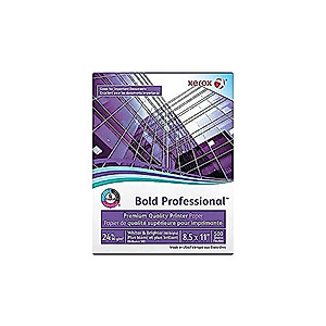 Xerox 3R13038 Bold Professional Quality Paper, 98 Bright, 8 1/2 X 11, White, 500 Sheets/Rm (Xer3r13038)