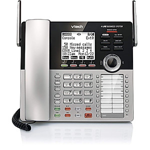 VTech CM18445 Main Console - DECT 6.0 4-Line Expandable Small Business Office Landline Phones with Answering Machine System, Desk Phone, Corded Telephone for Home and Office (Renewed)