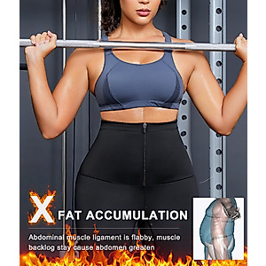 SCARBORO Sauna Sweat Pants for Women High Waist Compression Slimming Weights Thermo Legging Workout Body Shaper Sauna Suit