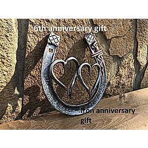 6th anniversary gift, iron anniversary, iron anniversary gift, iron gift, 6th anniversary gift for her,iron horseshoe,iron hearts,iron gifts