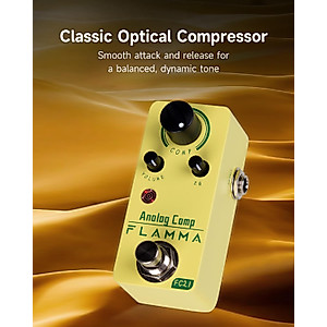 FLAMMA FC21 Compressor Pedal Electric Guitar Effects Pedal Classic Optical Compressing Effect True Bypass