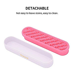 mcyiqihai ONOW Silicon Sew Store Organizers Cosmetic Storage Box& Desktop Storage Box for Stash and Store (Pink)
