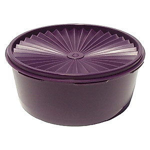 Tupperware 8 Cup Servalier Stacking Canister in Dewberry Purple