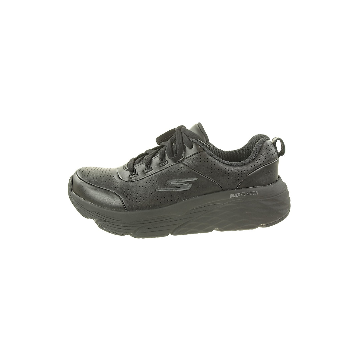 Skechers Women's Max Cushioning Elite-Step Up Sneaker, Black/Black 7.5 Wide US