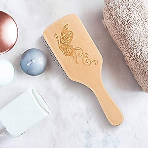 Hair Brush Boar Bristle Hairbrush for Thick Curly Thin Long Short Wet or Dry Hair Adds Shine and Makes Hair Smooth, Best Paddle Hair Brush for Men Women Kids