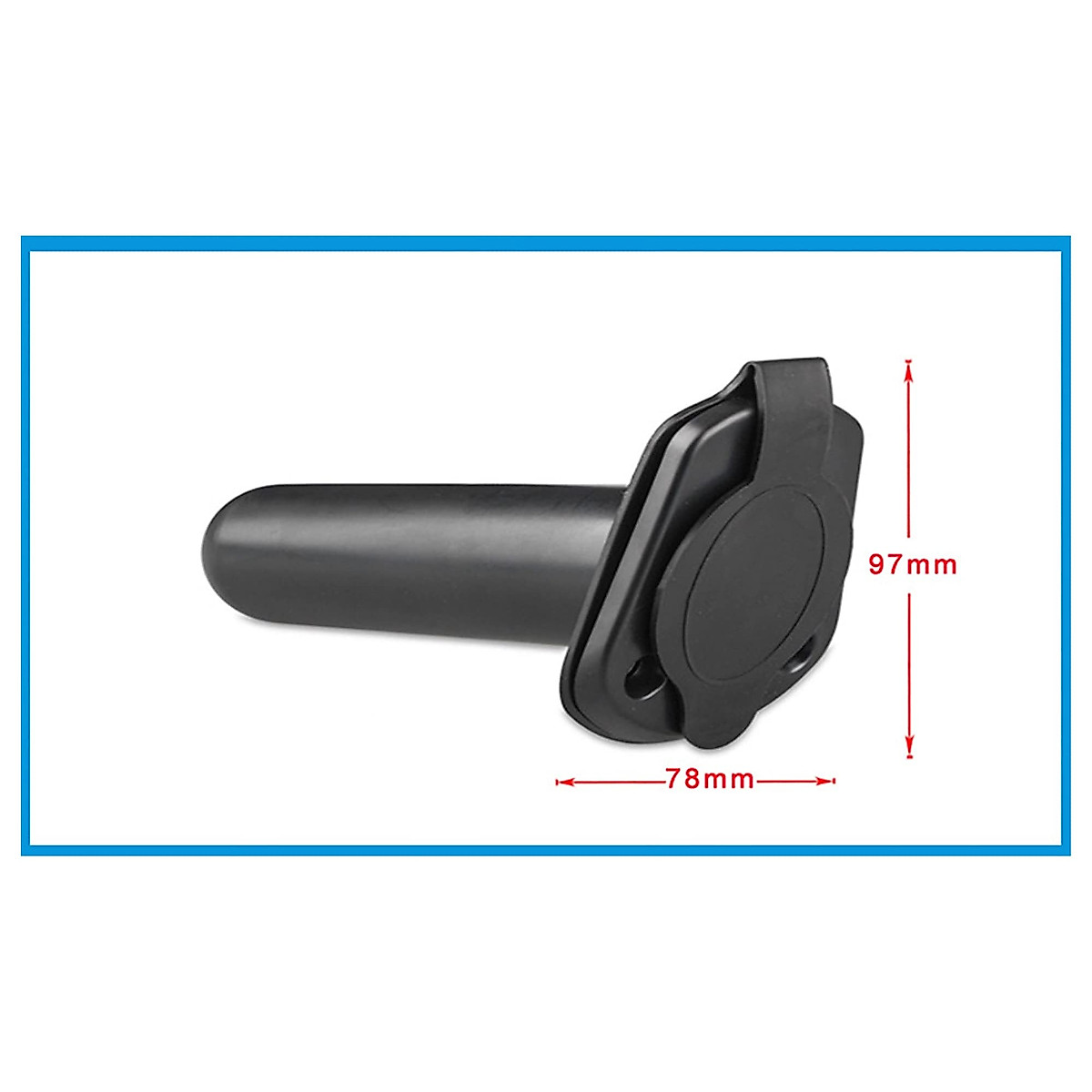L-SHISM Hardware Nylon Fishing Tackle Accessory Tool Fishing Rod Rack Holder Tackle with Cap Cover Gasket for Kayak Boat Canoe 38mm for Marine Boat (Color : 1pcs)