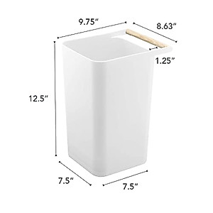 YAMAZAKI home Como Trash Can, One Size, White - 3132