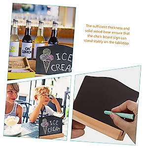 iplusmile 12pcs Double Sided Chalkboard Signs Mini Chalkboard Stands Buffet Chalkboards Small Blackboard Slate Bar Chalkboard Black Tag Board Wedding Chalkboard Sign Table Food