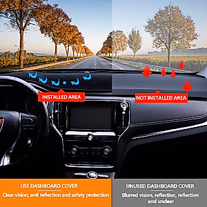 AUQDD Dashboard Cover Flannel Dash Mat Custom Compatible with 2016 2017 2018 2019 2020 2021 2022 2023 Toyota Tacoma, Anti-Glare, Anti-Reflection, No Peculiar Smell - with Storage Compartment
