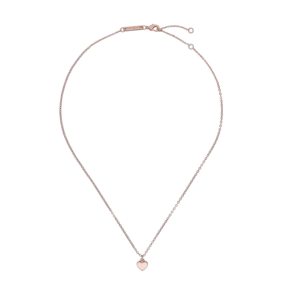 Ted Baker London Hara Tiny Heart Pendant Necklace for Women (Rose Gold Tone)