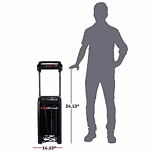 Schumacher SC1352 250A 12V/24V Wheeled Battery Charger and Jump Starter – For Car, SUV, Truck, and Boat – Fully Automatic – 40A and 20A Boost Modes – Battery and Alternator Tester