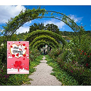 Valentine Flag, Double Sided Valentine's Day Flag Love Combination Valentine Garden Flag 12 x 18 Inch Valentine House Flags for Valentine's Day Decoration