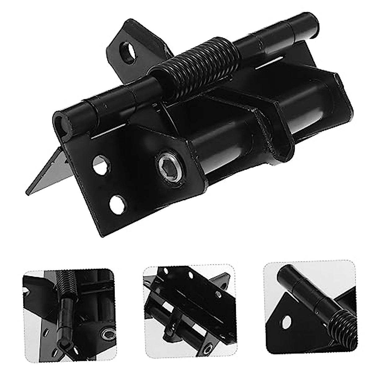 DOITOOL 4pcs 90 Automatic Closing Hinge Self Closing Door Hinges Exterior Door Hinges Heavy Duty Door Closer Furniture Parts Hinges Heavy Duty Door Hinges Black Matte Spring Door Hinge